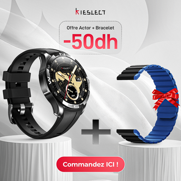 Kieslect Actor Smartwatch with GPS+5ATM and Stunning Ceramic Bezel (OF – kieslect morocco