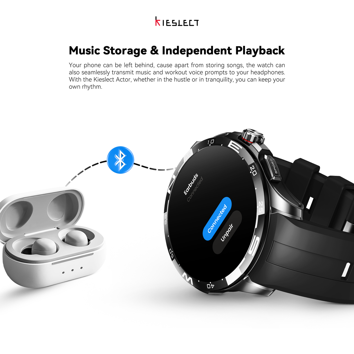 Kieslect Actor Smartwatch with GPS+5ATM and Stunning Ceramic Bezel (OF ...